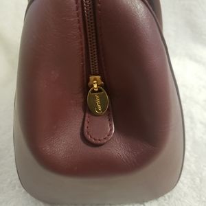Cartier | Bags | Cartier Burgundy Calfskin Leather Boston Bag | Poshmark